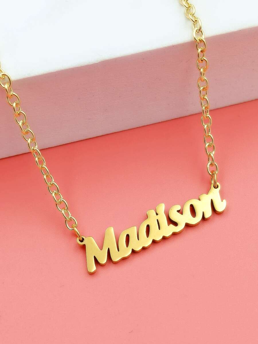 Madison Name Pendant Necklace | SHEIN USA