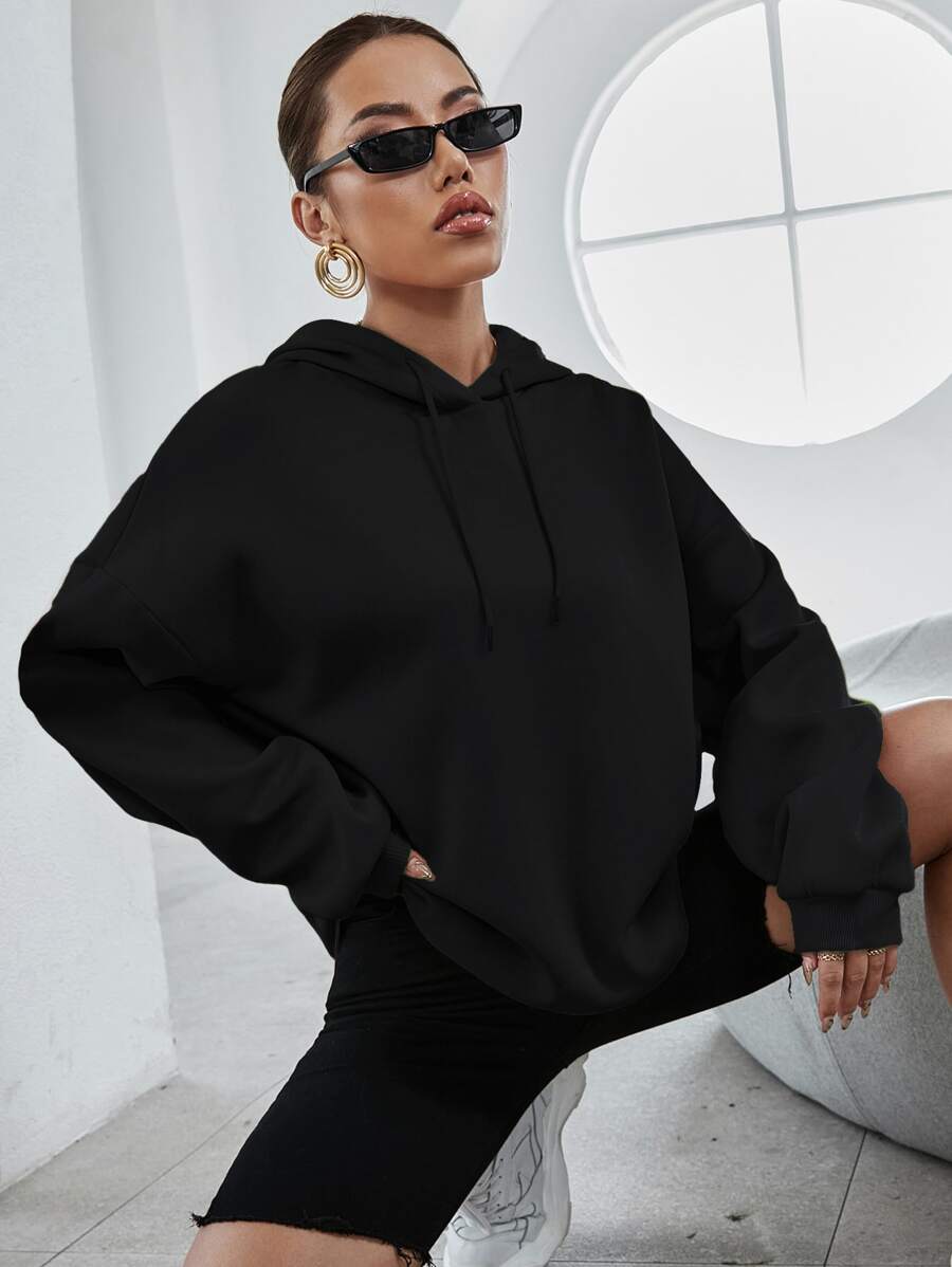 Drop Shoulder Drawstring Oversized Hoodie | SHEIN USA