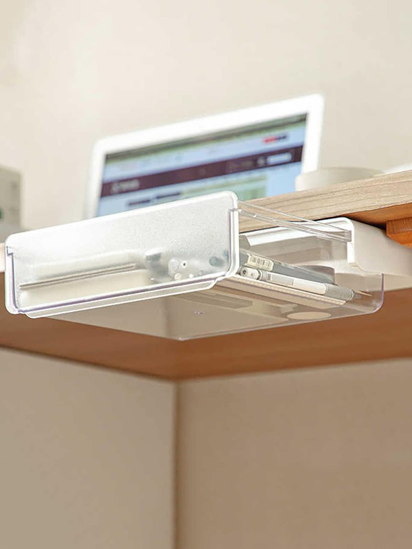 1pc Clear Under The Table Desk Storage Box | SHEIN EUR