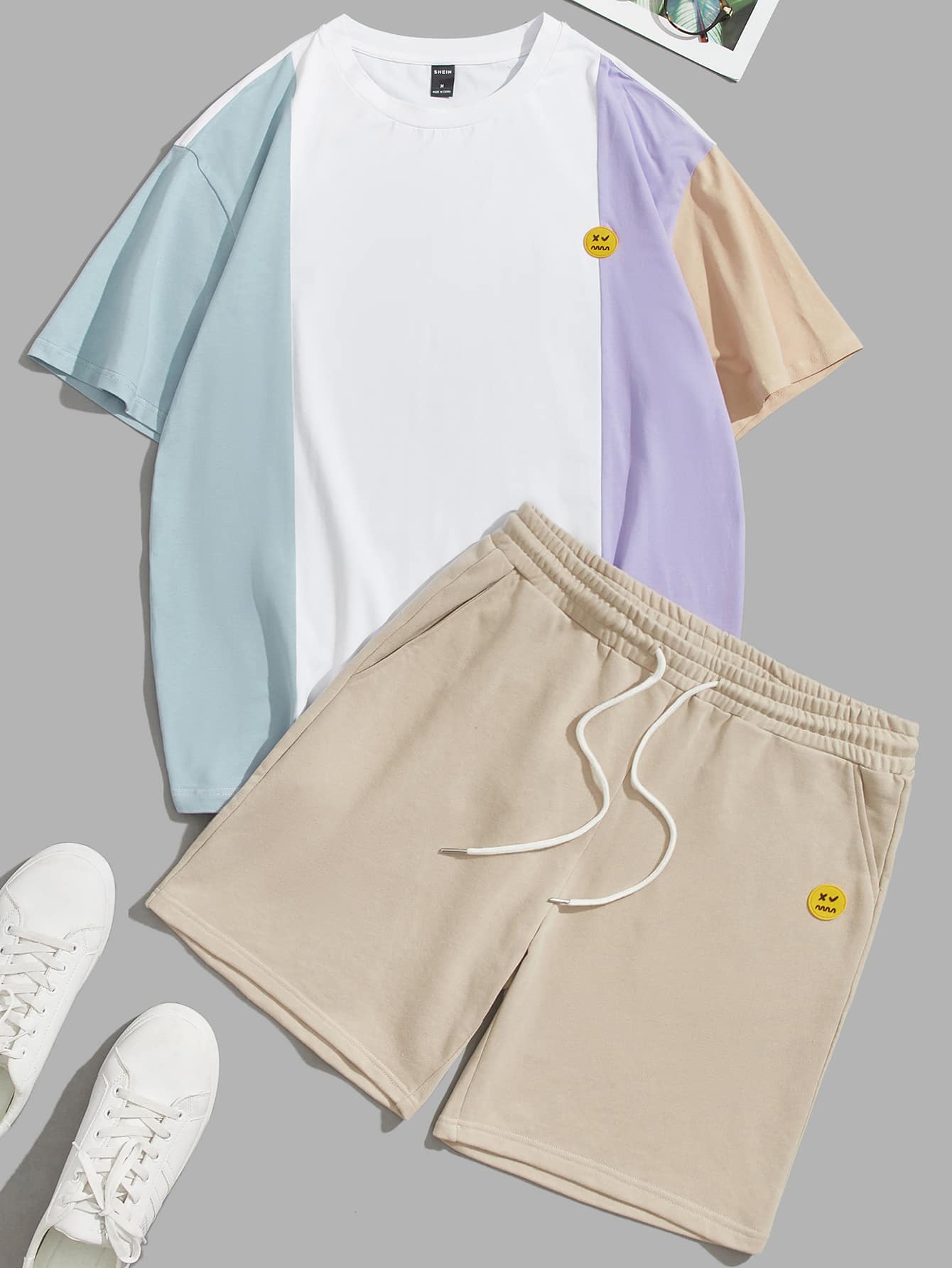 Manfinity Hypemode Men Cotton Colorblock & Cartoon Graphic Tee And ...