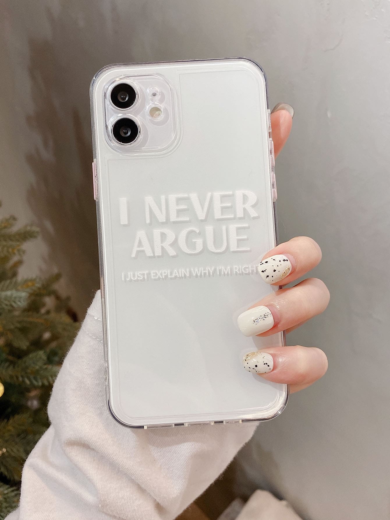 Slogan Graphic Clear Phone Case | SHEIN USA