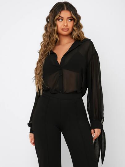 Shop Sheer, Mesh Blouses | Trendy Fashion Tops | SHEIN USA