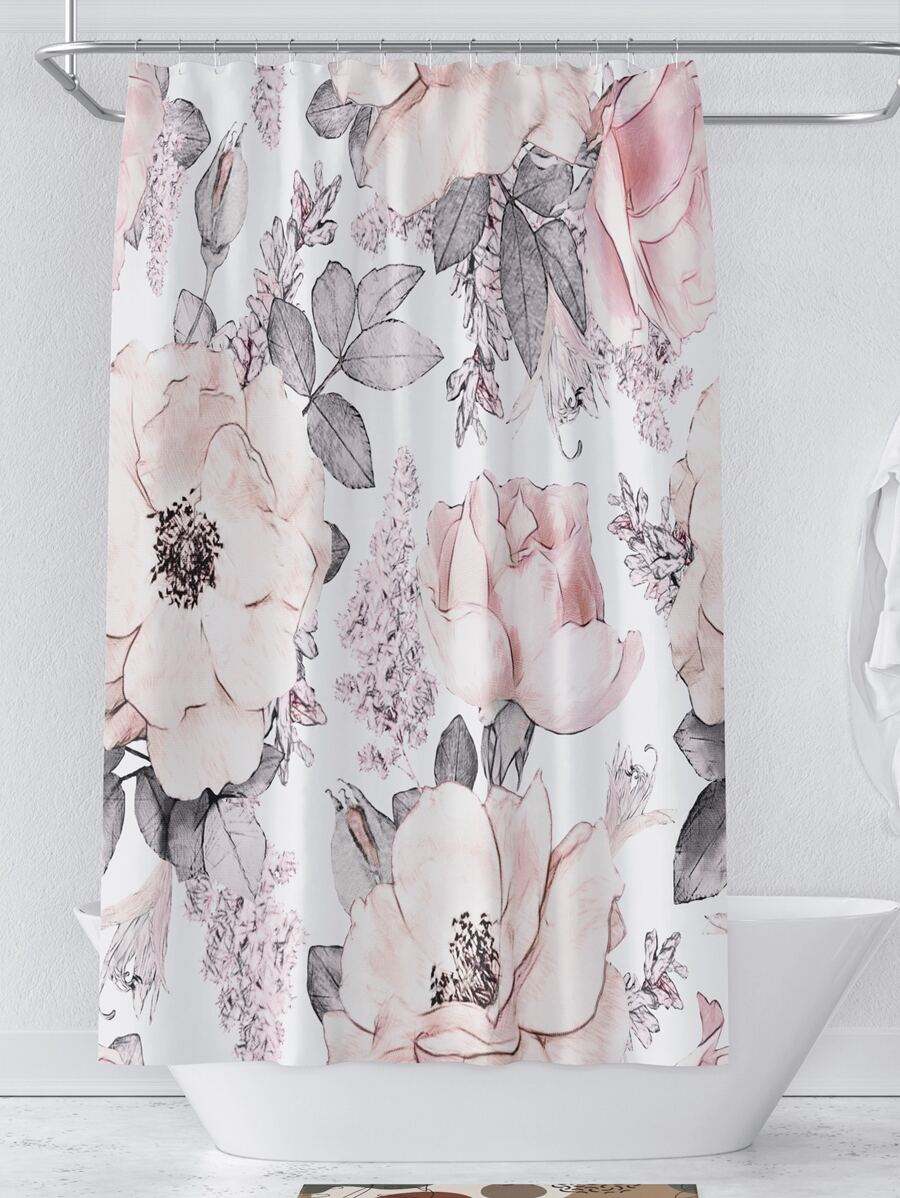 Flower Print Shower Curtain | SHEIN USA