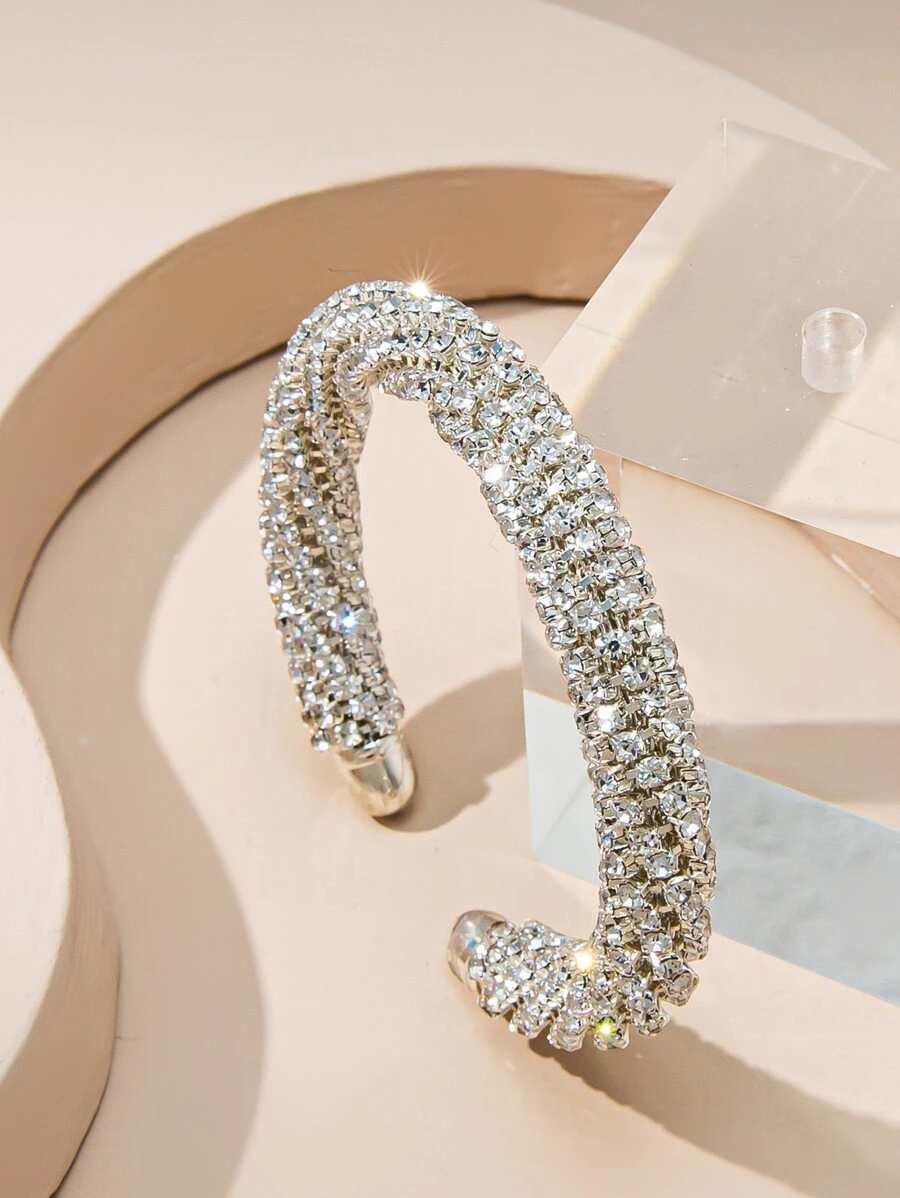 Rhinestone Decor Cuff Bangle | SHEIN USA