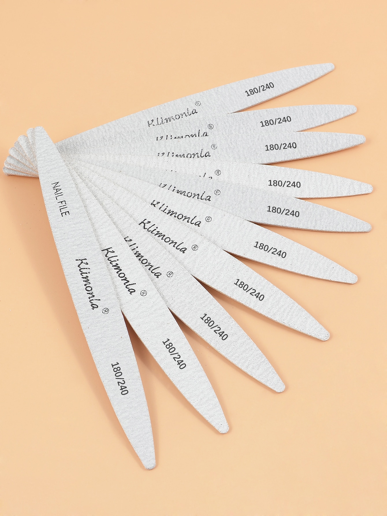 10 piezas Lima de uña oval