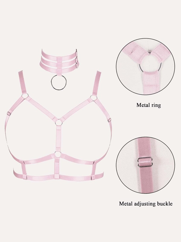 Plus Ring Linked Harness Bra With Choker for Sale Australia| New ...