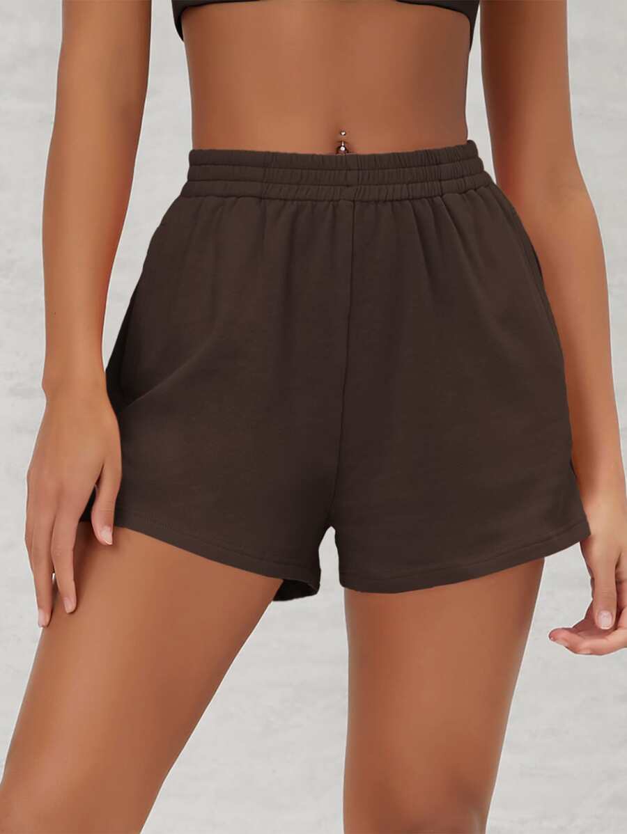 SHEIN EZwear Solid Track Shorts for Sale Australia| New Collection ...