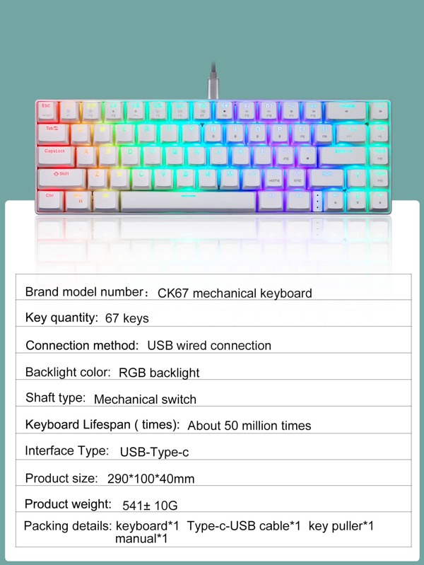 Luminous Mechanical Keyboard | SHEIN USA