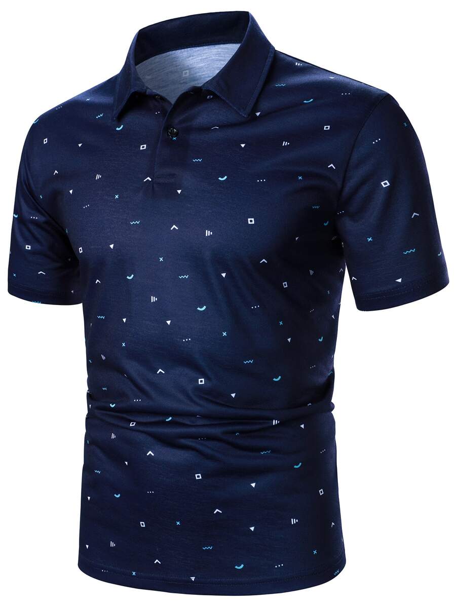 Manfinity Men Geo Print Polo Shirt | SHEIN USA