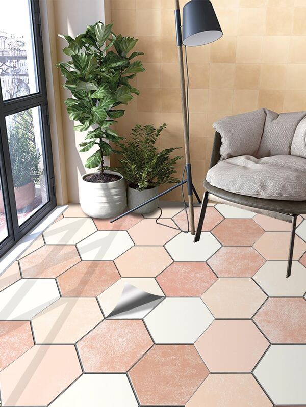 10pcs Hexagon Waterproof Floor Sticker | SHEIN USA