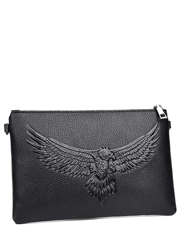 Men Eagle Embossed Clutch Bag Envelope Bag Underarm Bag Square Bag ...