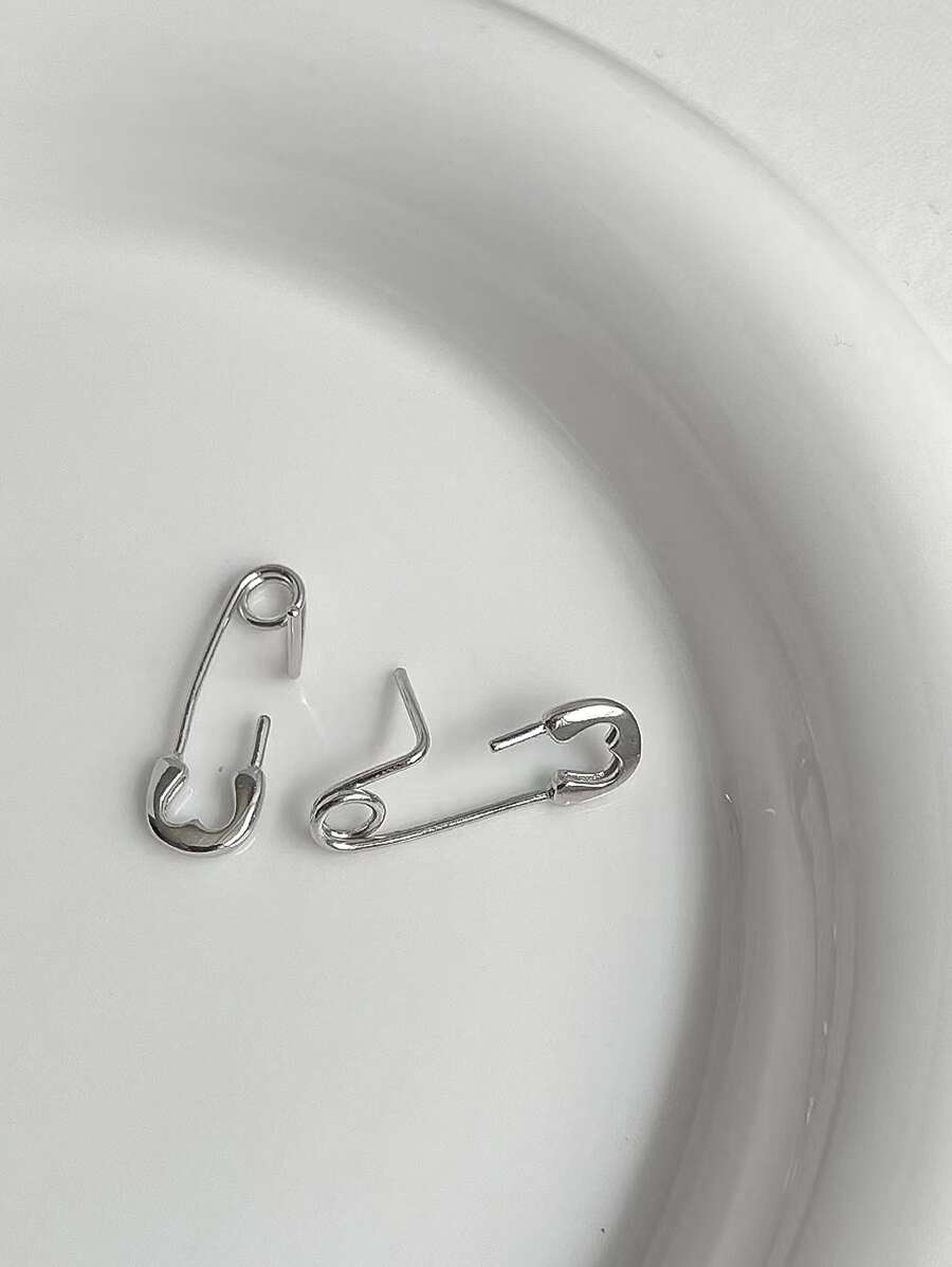 Safety Pin Design Stud Earrings | SHEIN USA