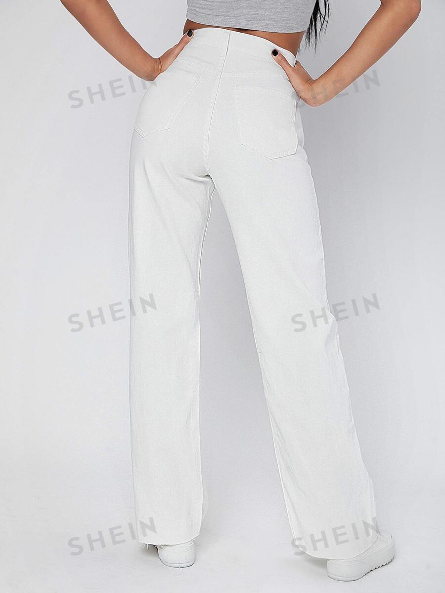 SHEIN Essnce Vintage 90s High-Waist Denim Boyfriend Fit Jeans | SHEIN UK