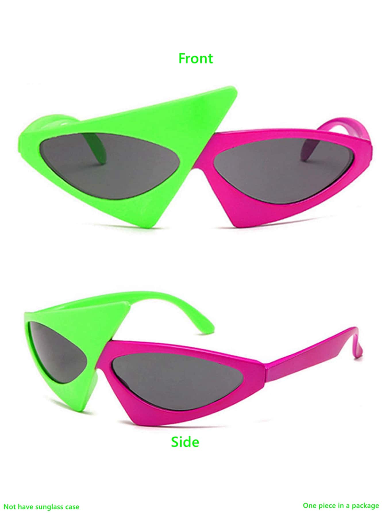 1pc Triangular Color-blocked Novel Personalized Punk Rock Trendy ...