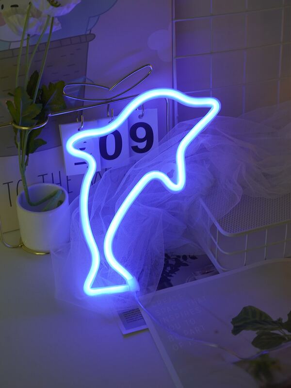 Dolphin Shaped Neon Light | SHEIN
