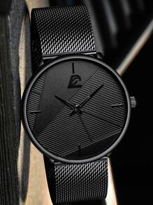 DIJANES Men Mesh Strap Quartz Watch | SHEIN USA