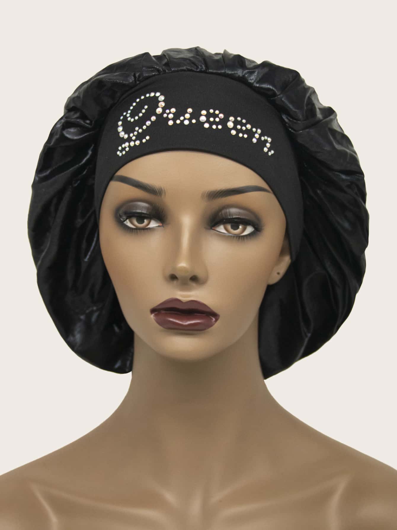 Rhinestone Letter Decor Hair Bonnet | SHEIN USA
