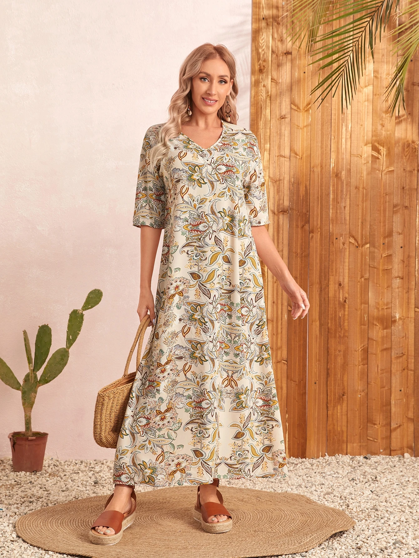 EMERY ROSE Floral Boho Vestido | SHEIN Brasil