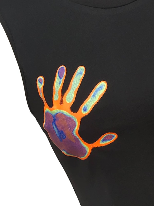 SHEIN ICON Handprint Crop Tank Top | SHEIN UK