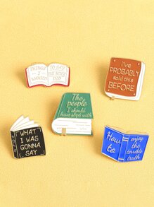 5pcs Book Design Brooch for Sale Australia| New Collection Online ...