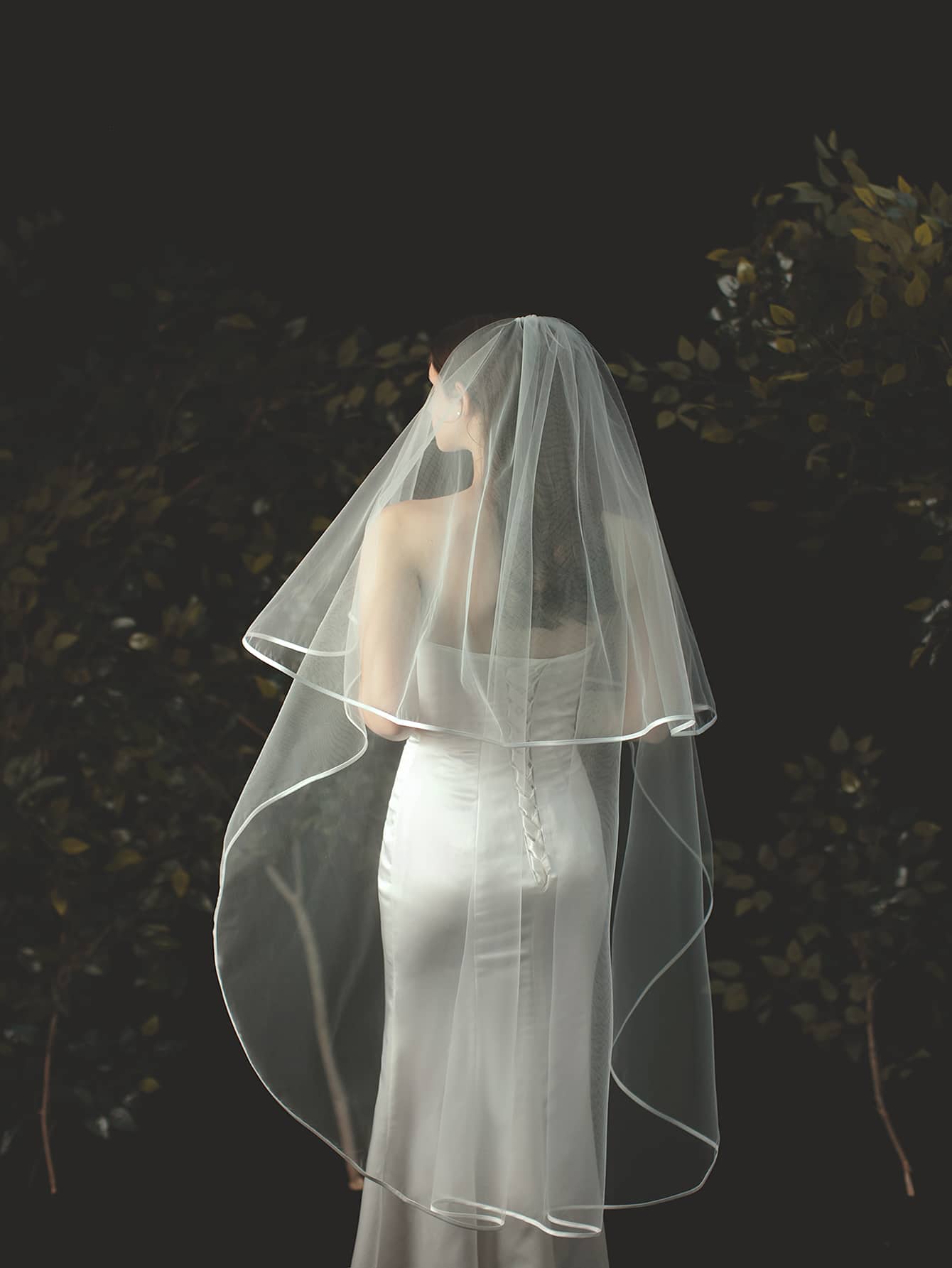 Piping Trim Bridal Veil Wedding Veil For Bride | SHEIN USA
