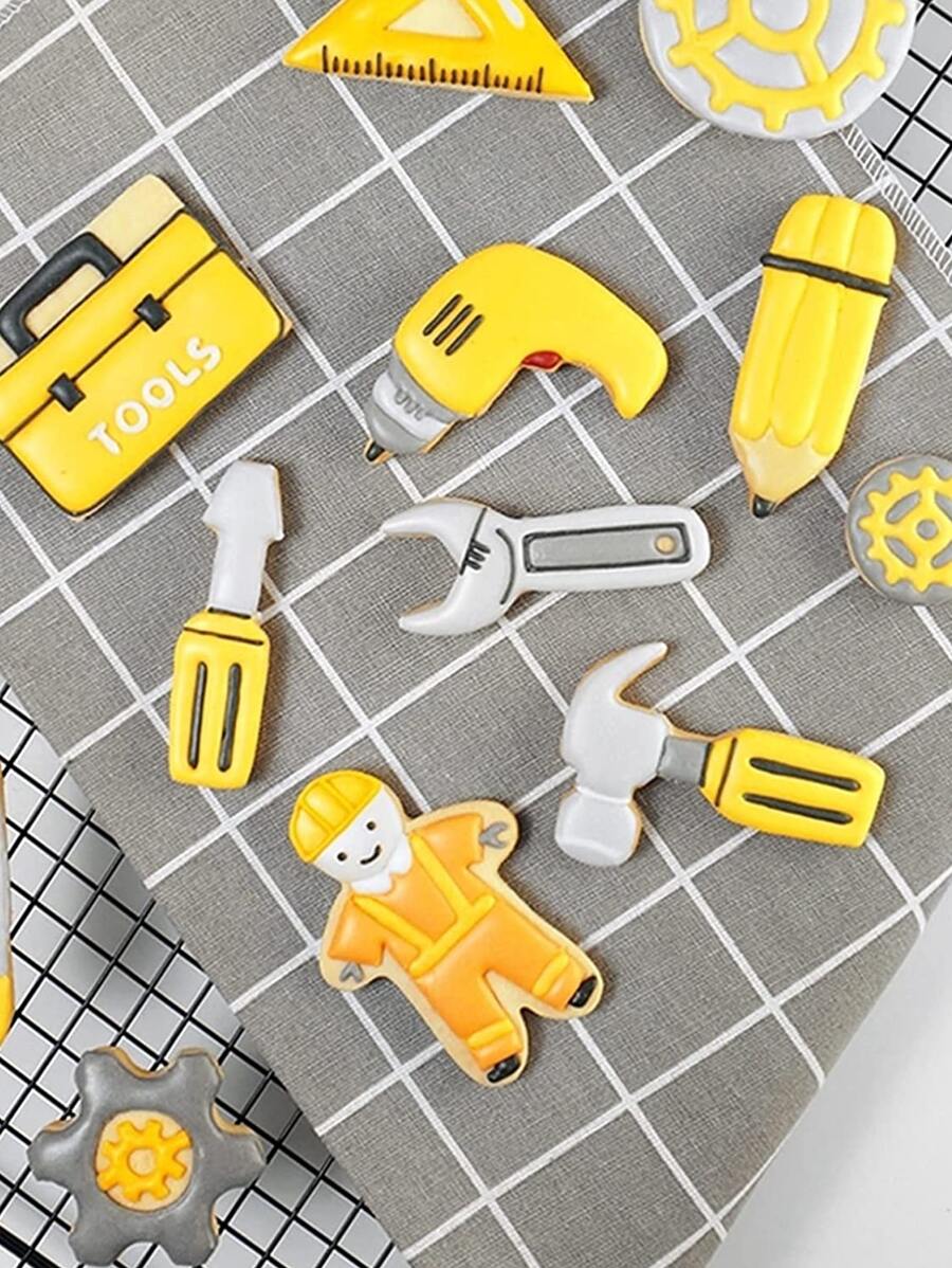 Engineering Tool Cookie Cutters 9 delar Set - Rostfritt stål Kex Cutter ...