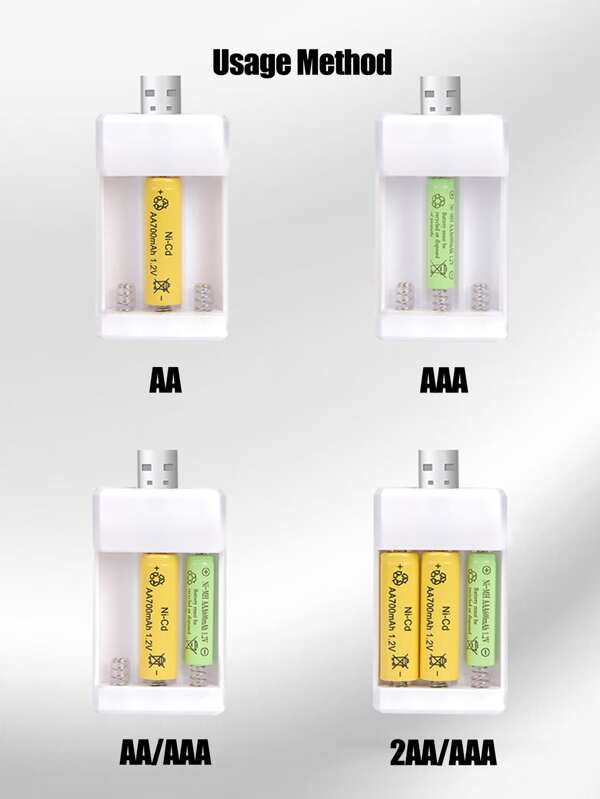 3 Slot AA/AAA USB Battery Charger | SHEIN USA
