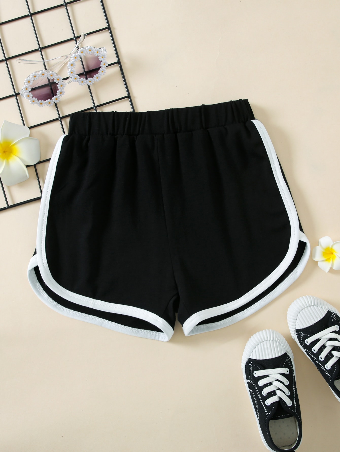 Fille Short de sport à liseré contrastant