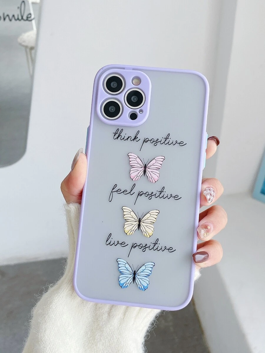 Apple Butterfly Print Clear Phone Case Compatible With IPhone 11,IPhone ...