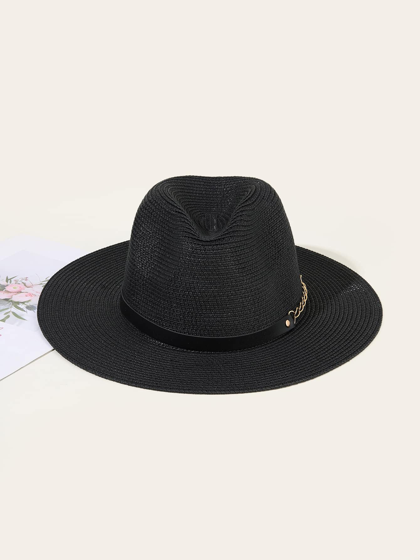 Chain Decor Straw Hat | SHEIN USA