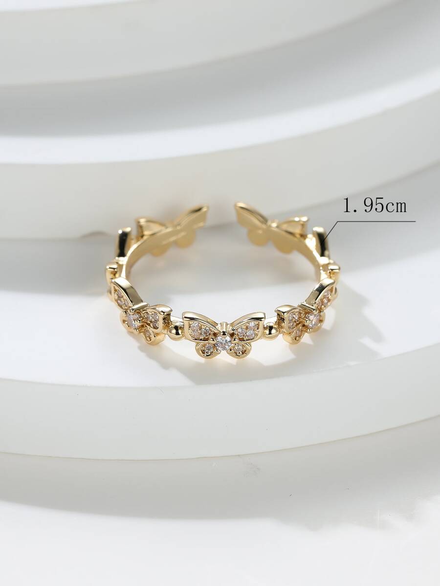 Butterfly Decor Cuff Ring | SHEIN UK
