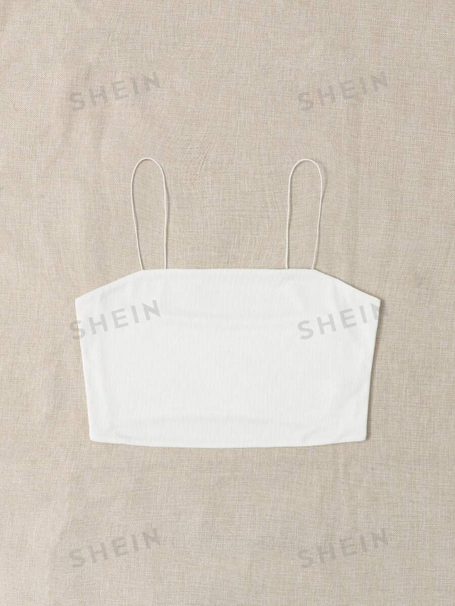 SHEIN X Shawty Bae SHEIN EZwear Plus Ribbed Knit Cami Top | SHEIN