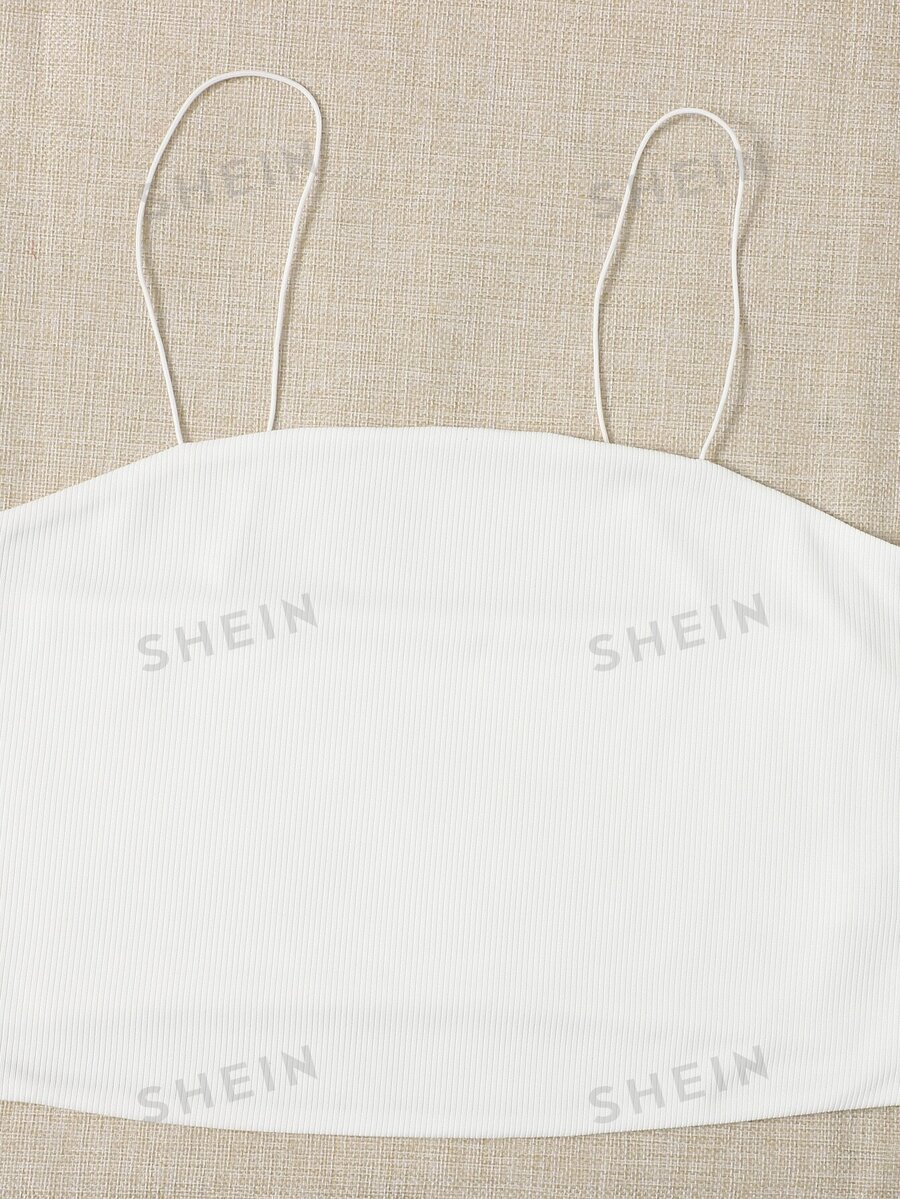 SHEIN X Shawty Bae SHEIN EZwear Plus Ribbed Knit Cami Top | SHEIN