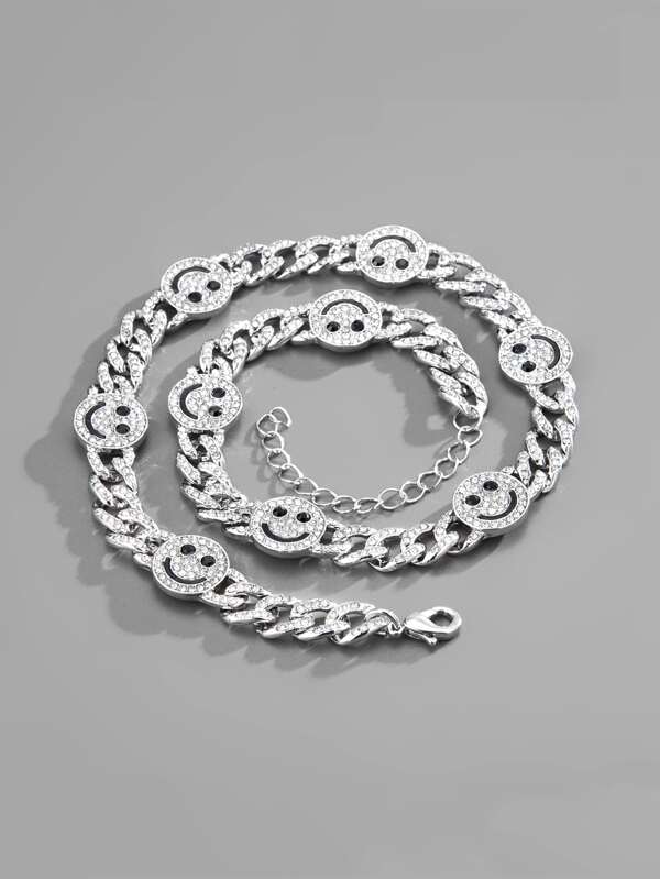 For Women Men Trendy Punk Hip Hop Style Rock Party Full Rhinestone ...