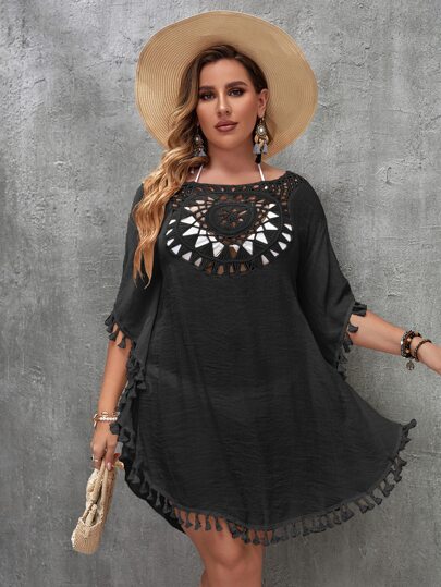 Curve + Plus Size Cover Ups & Kimonos | Beachwear | SHEIN USA