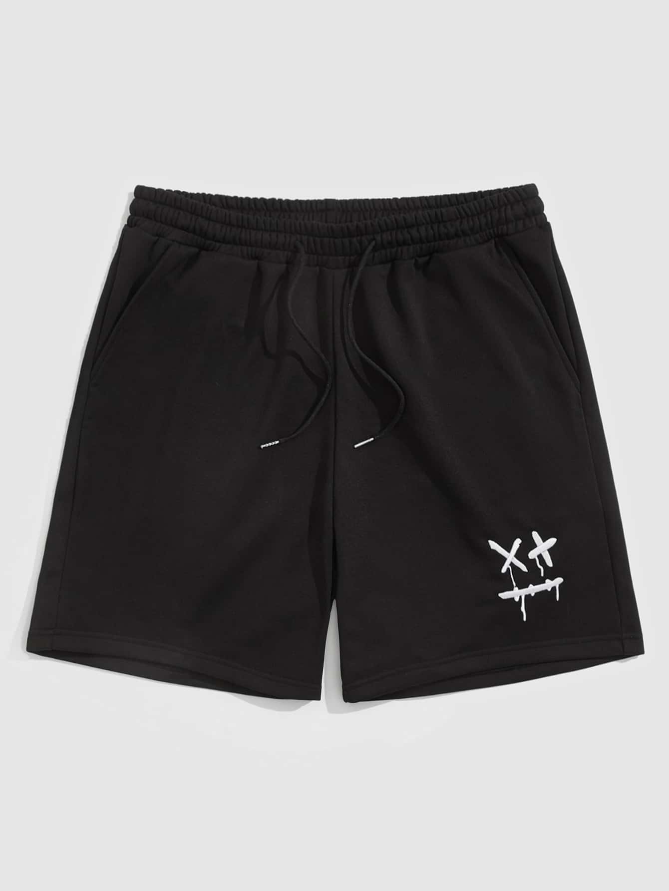 Manfinity EMRG Men Cartoon Embroidery Drawstring Waist Shorts | SHEIN USA