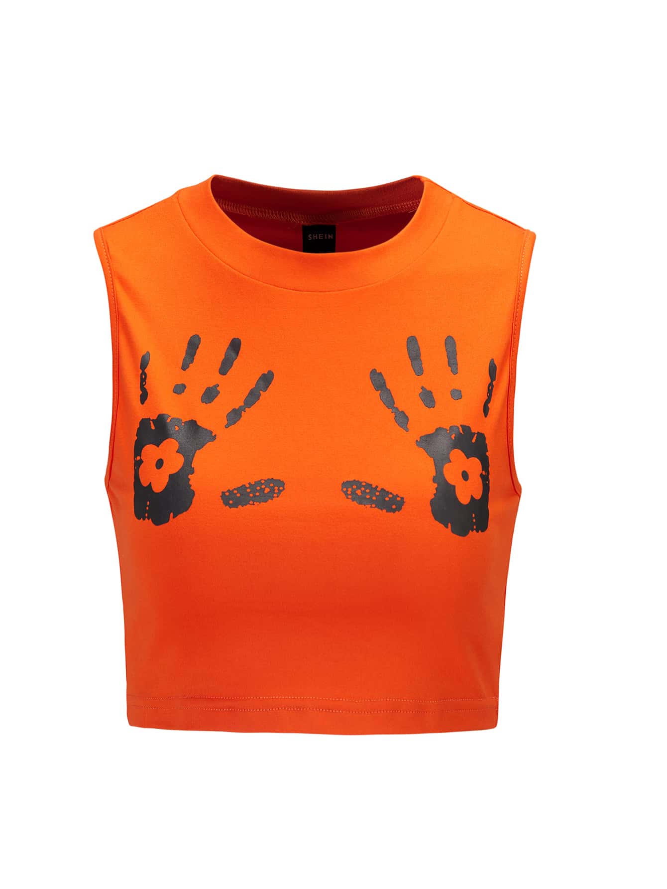 Handprint Crop Tank Top | SHEIN USA