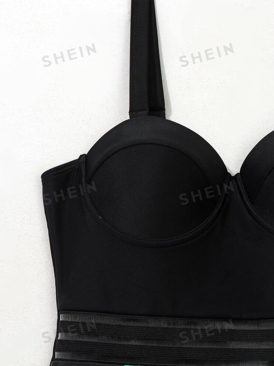 Leaf Print Push Up One Piece Swimsuit | SHEIN USA