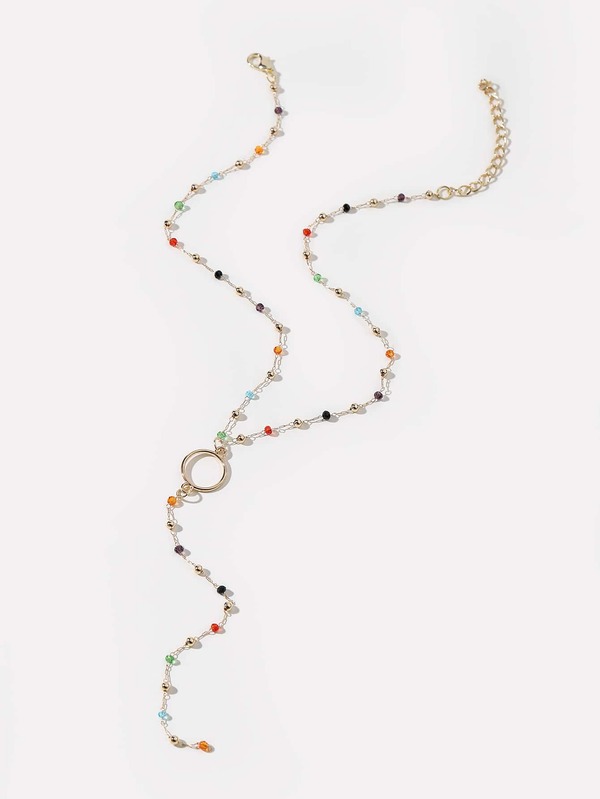 Bead Decor Y Lariat Necklace | SHEIN EUR