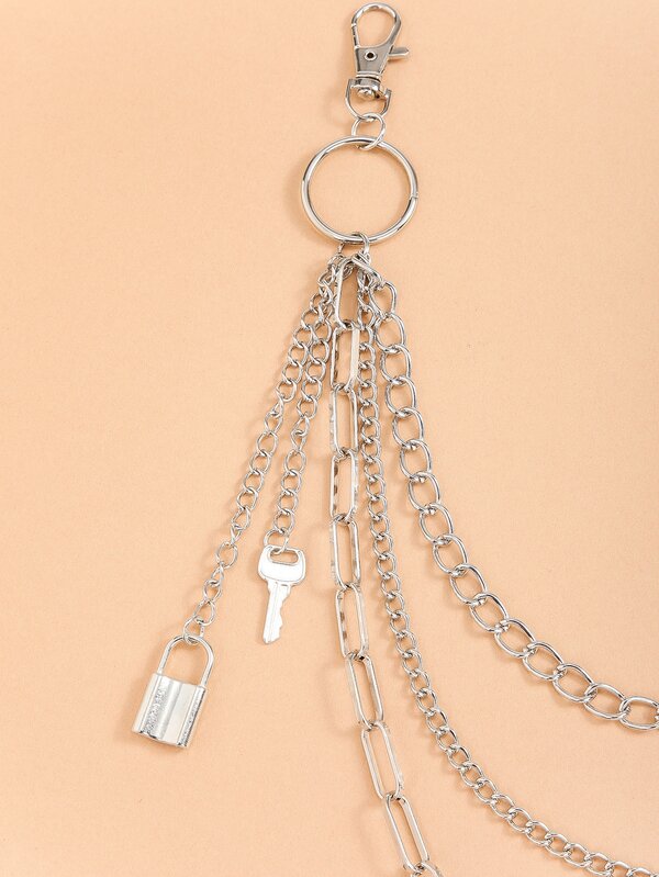 Lock & Key Charm Pant Chain | SHEIN USA