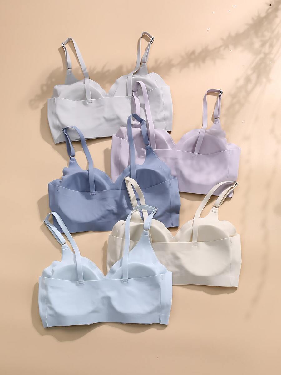 5pack Plain Simple Bra | SHEIN USA