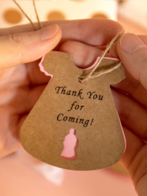 50pcs Slogan Graphic Gift Wrap Tag, Modern Paper Clothes Shaped Gift ...