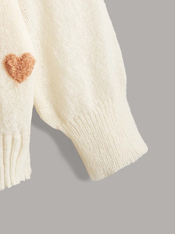 Shein Qutie Plus Heart Pattern Drop Shoulder Cardigan Shein Usa