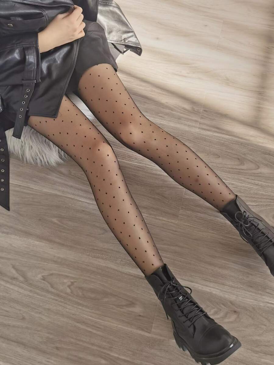 Dot Pattern Sheer Tights | SHEIN USA