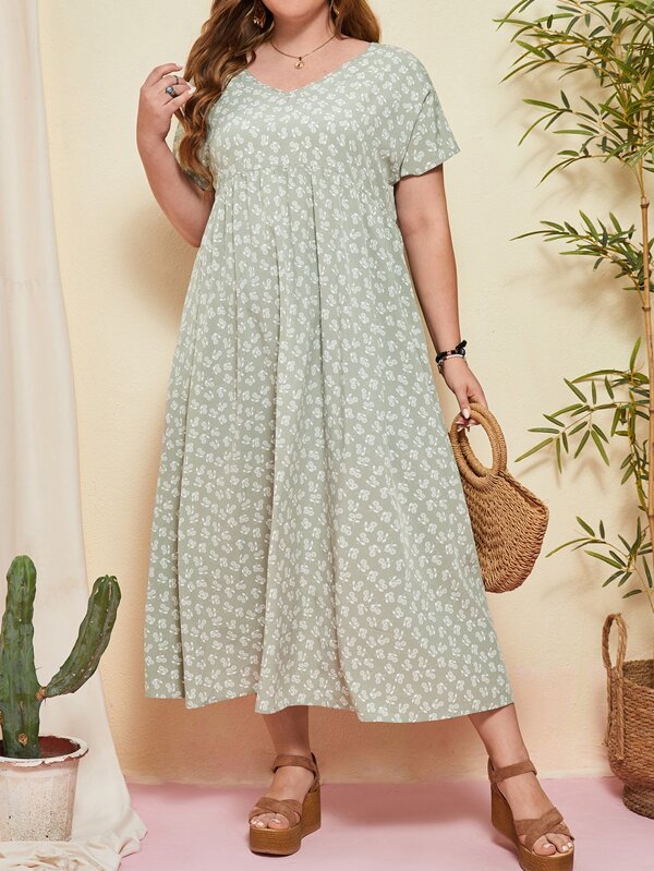 EMERY ROSE Plus Allover Floral Print Dress | SHEIN EUR