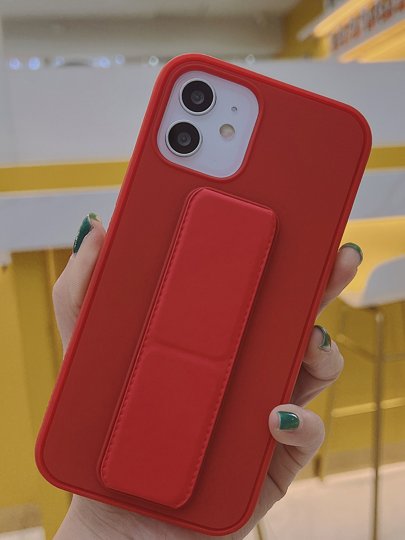 Solid Phone Case With Wristband Holder