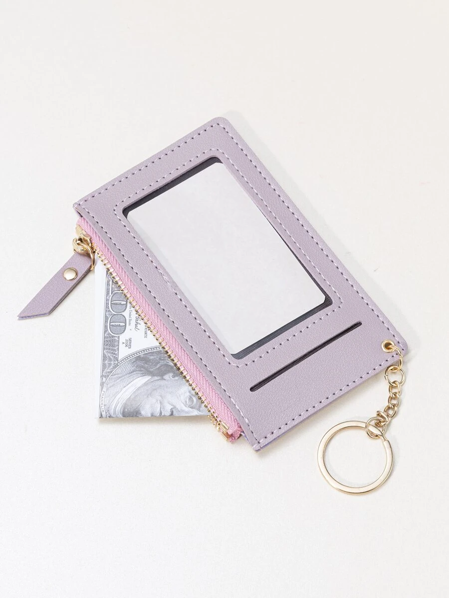 Keychain Decor Stitch Detail Card Holder Lightweight Portable Credit ...