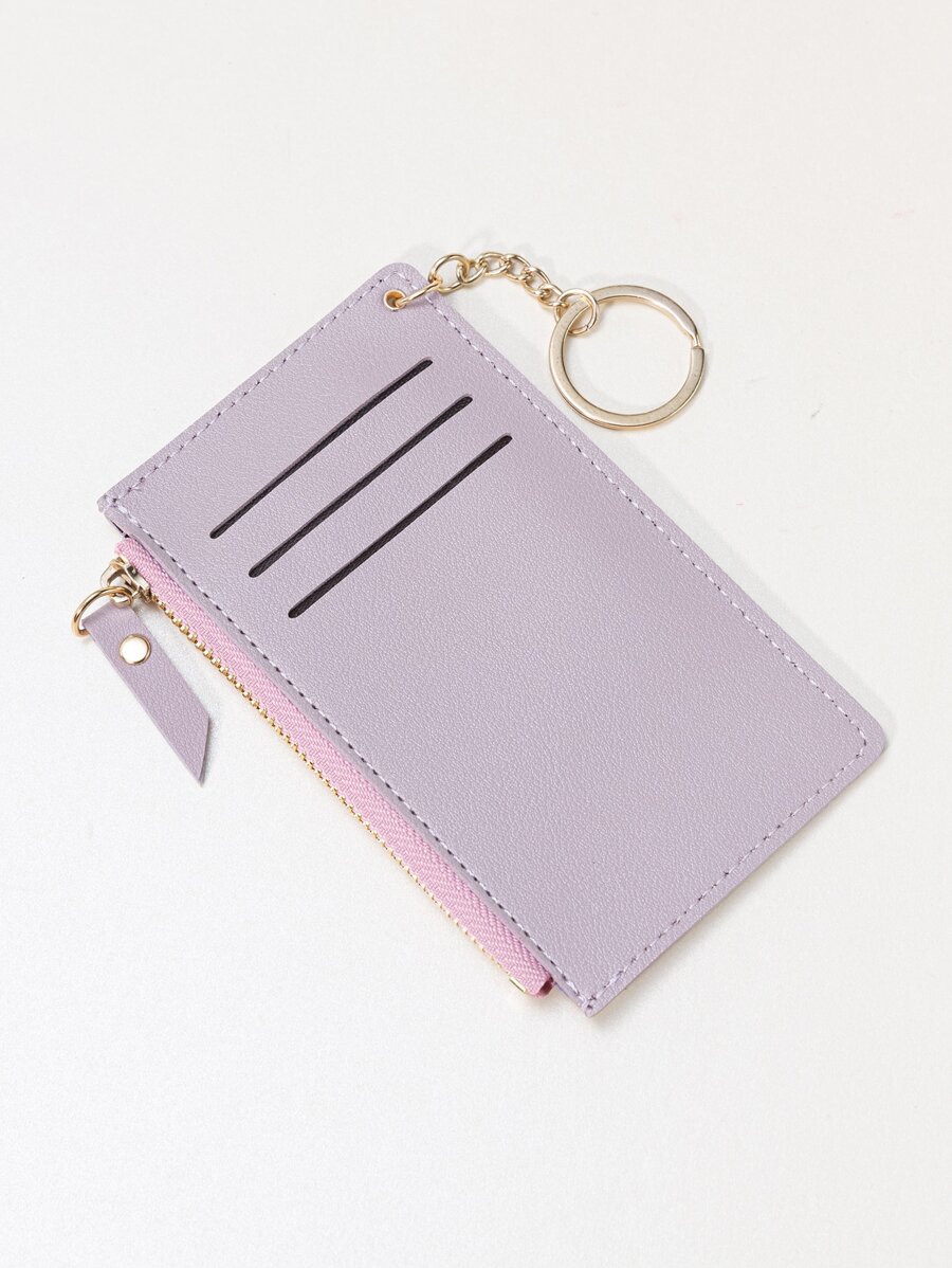 Keychain Decor Stitch Detail Card Holder Lightweight Portable Credit ...