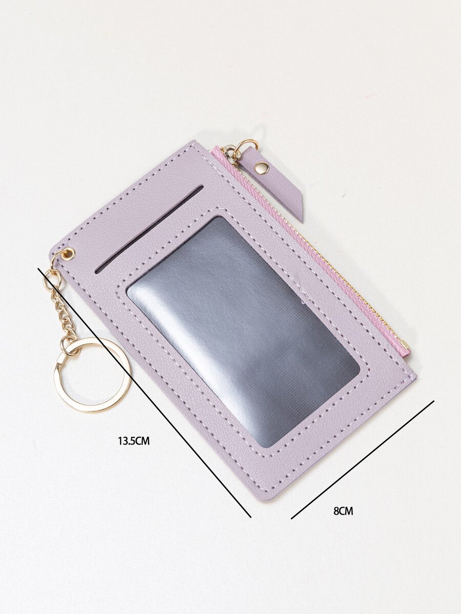 Keychain Decor Stitch Detail Card Holder Lightweight Portable Credit ...