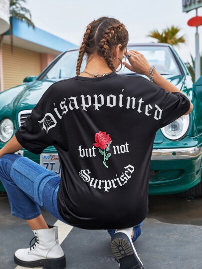 Slogan Letter Tees | Fashion Slogan Letter Tees | SHEIN USA